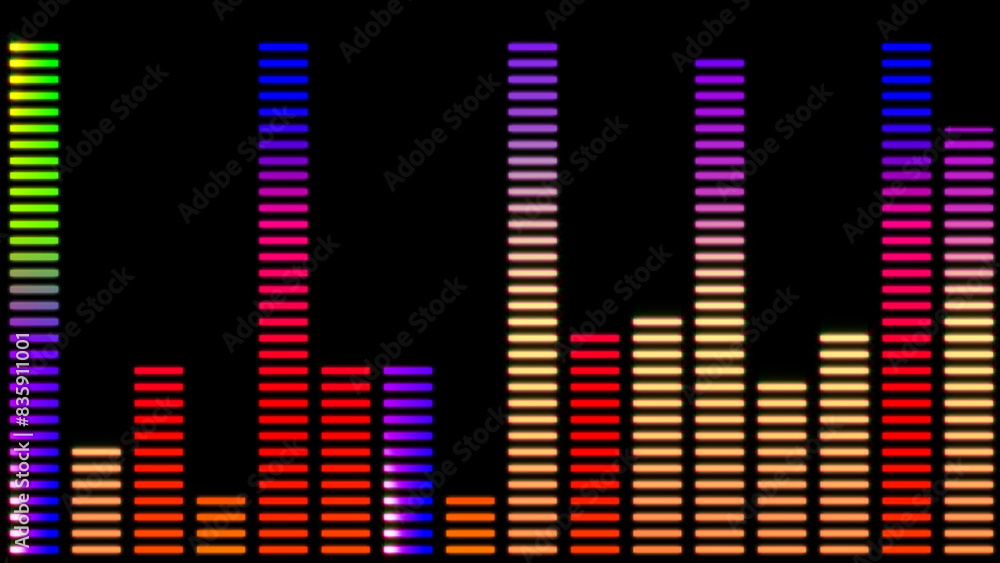 Digital equalizer bar graph illustration Stock Illustration | Adobe Stock