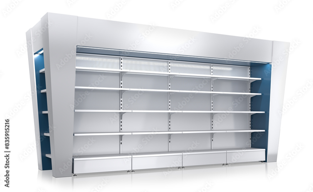 Poster Retail gondola shelving with toppers and stoppers – Wall Art ...