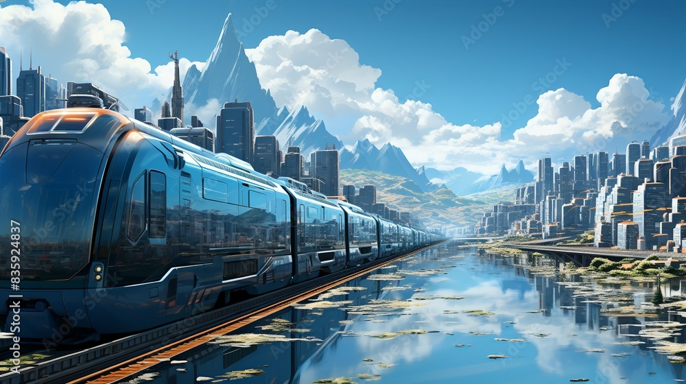 Within the sprawling metropolis of a futuristic city, cyborgs and ...