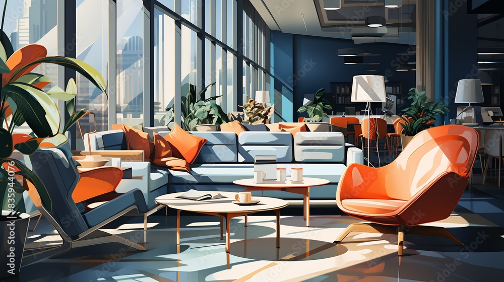 Varied seating options such as bean bags and standing desks, catering ...