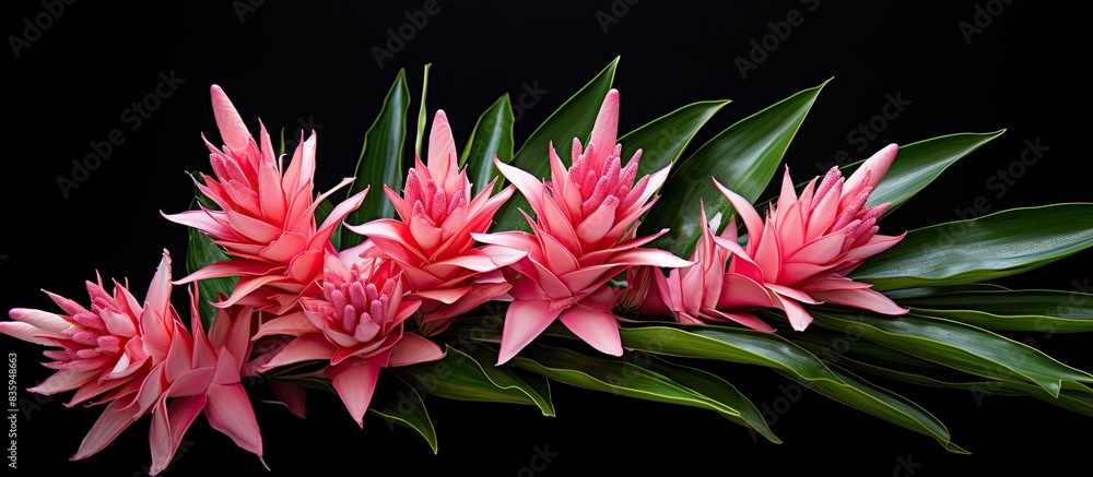 Foto de Pink bromeliads flower The bromeliads are a family of monocot ...