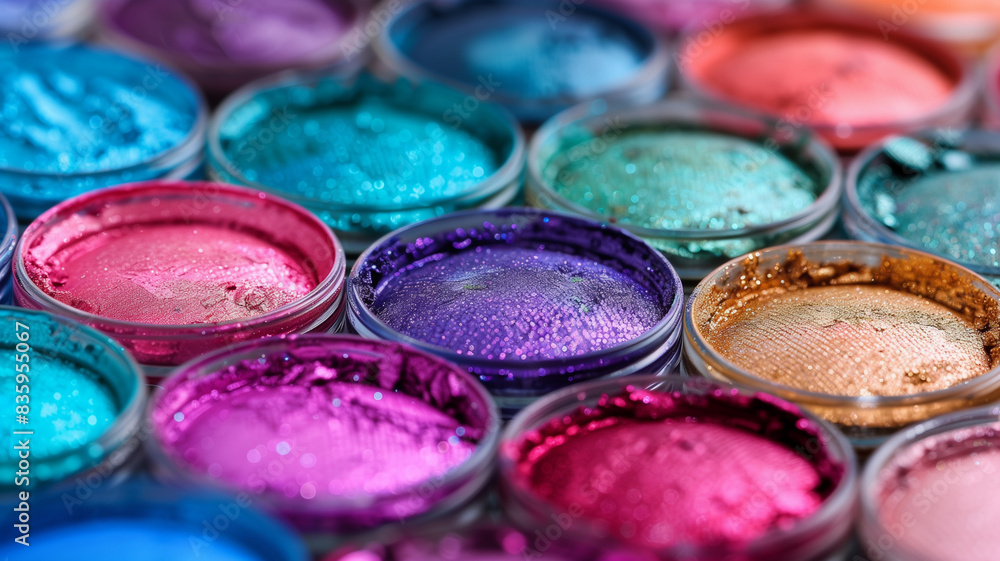 The concept of art makeup that stands out with its vivid colors, the ...
