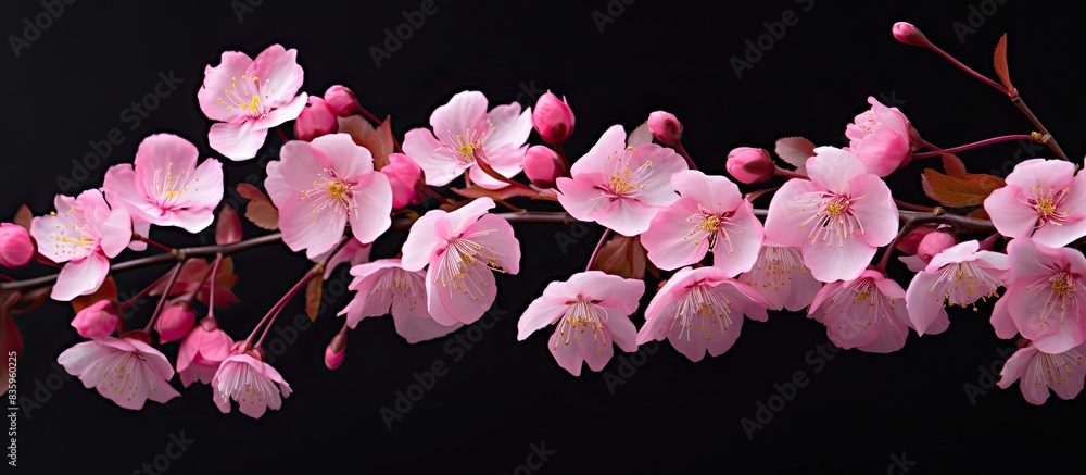 macro photography of a flower with a long stem that divides into many ...