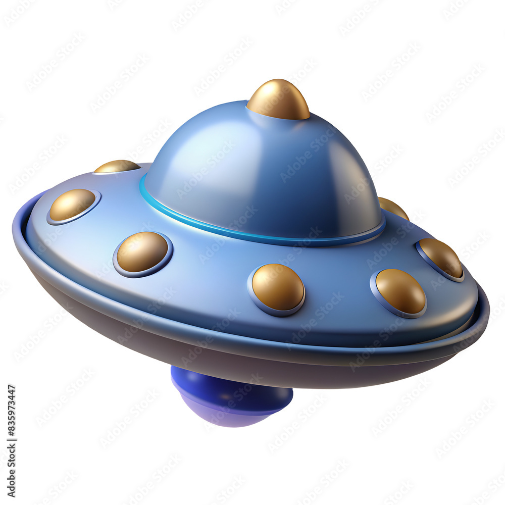 Flying saucer ufo Hyperrealistic Highly Detailed Isolated On ...