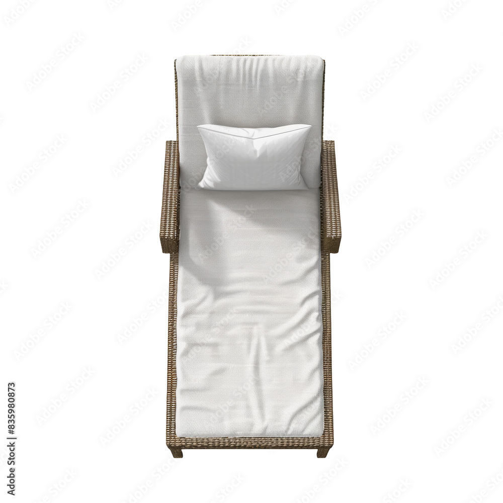 Top View of Outdoor Lounge Chair Isolated on Transparent or White ...