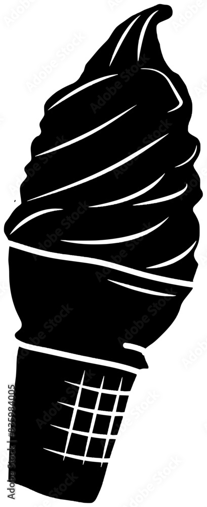 gelato illustration dessert silhouette chocolate logo vanilla icon ...