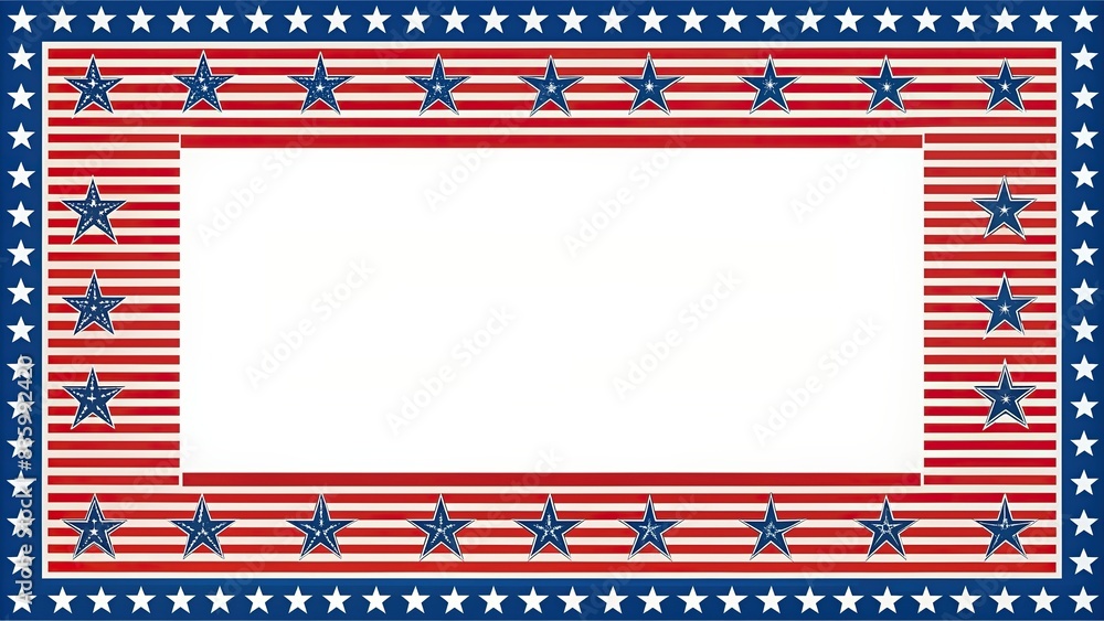 Patriotic border design with USA flag elements, perfect for text ...