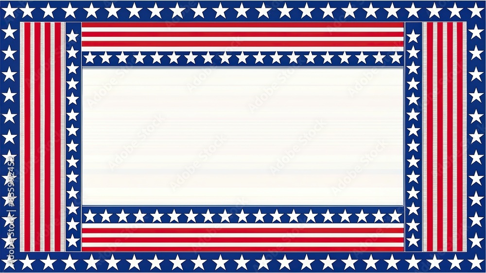 Patriotic border design with USA flag elements, perfect for text ...