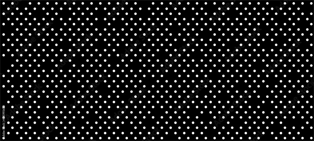 White polka dot pattern on black background. Straight dot pattern for ...