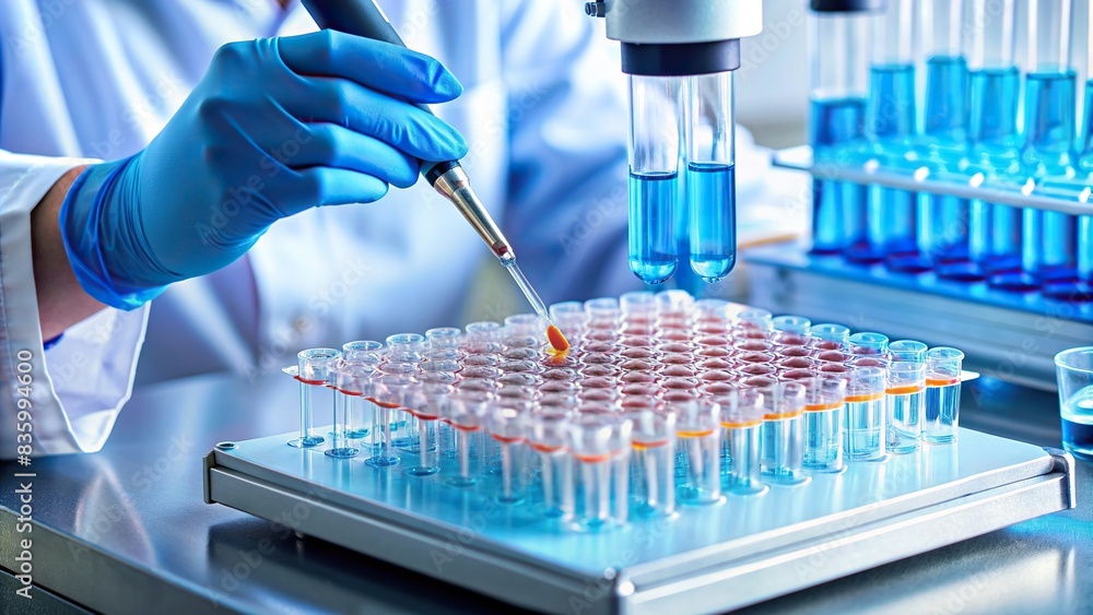 Precise dispensing of samples into microplate for scientific analysis ...