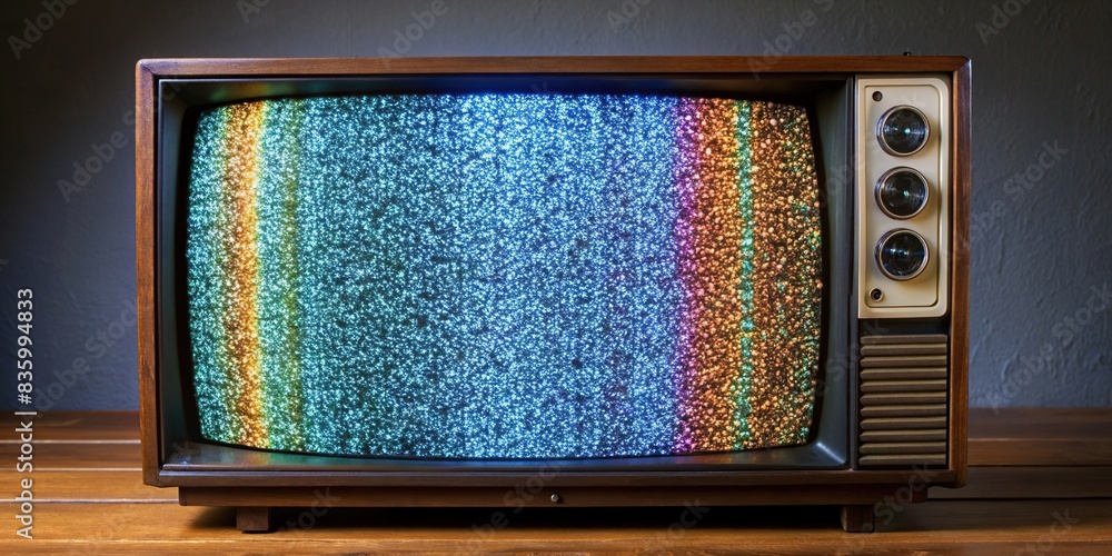 Television static noise and distortion , static, interference, screen ...