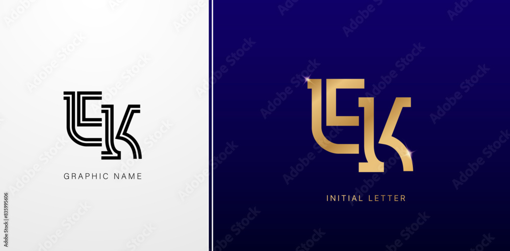 EK initials letters monogram logos designs symbol for business cards ...