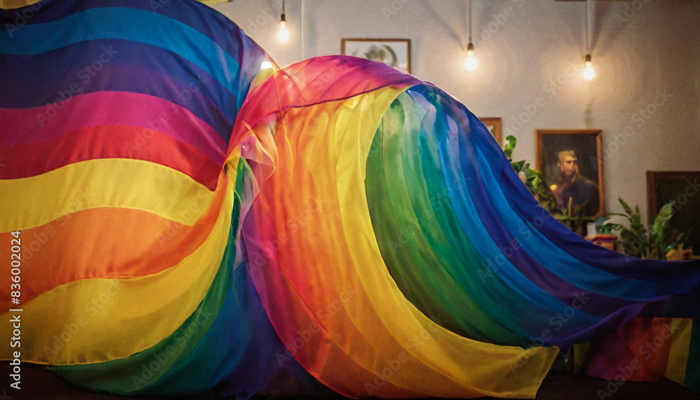 LGBTQ Flag, LGBTQ illustration banner, rainbow color artwork design ...