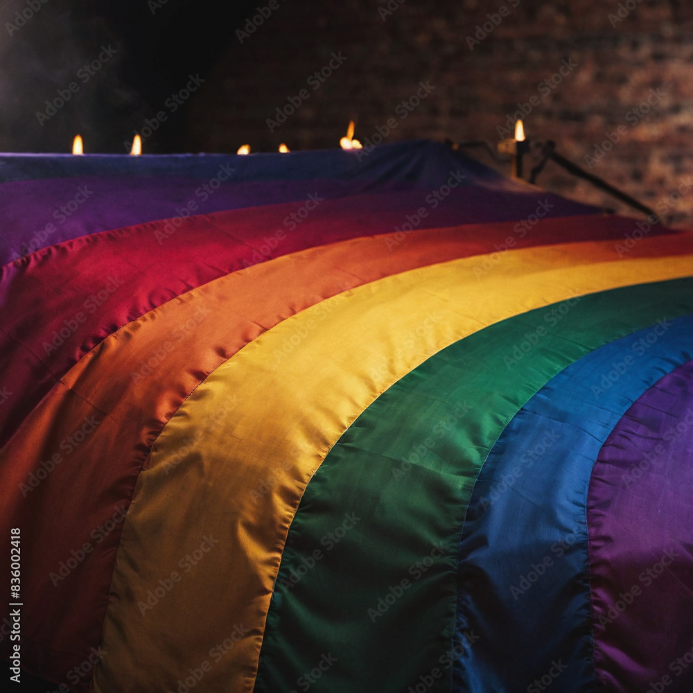 LGBTQ Flag, LGBTQ illustration banner, rainbow color artwork design ...