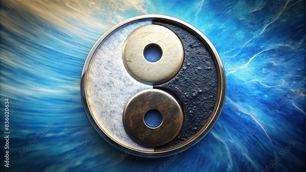 Yin and Yang symbol of balance and harmony , dualism, duality, contrast ...