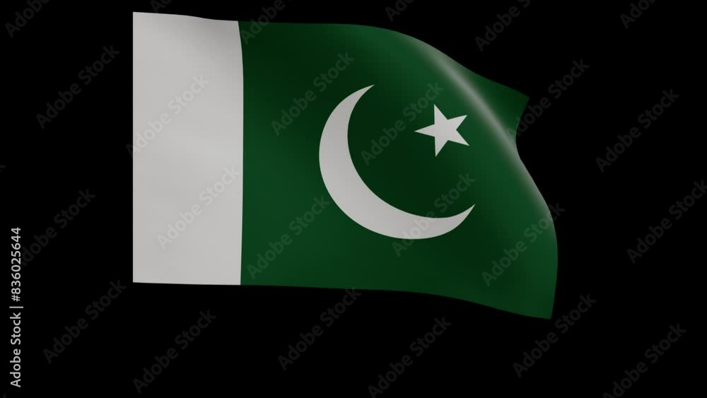 Pakistan flag 4k 3d render of a waving nation Pakistani banner ...