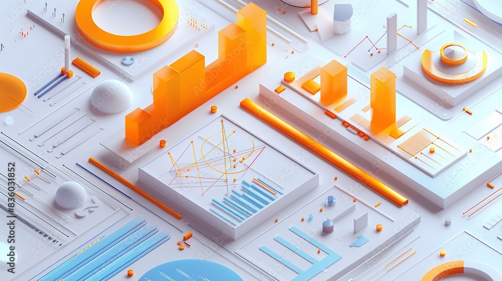 Data Visualization Chart Poster Stock Illustration | Adobe Stock