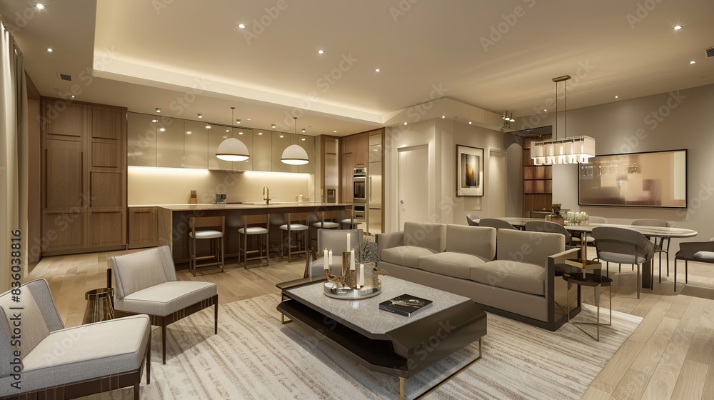 Elegant presentation of a high-rise condo model with floor plans and ...