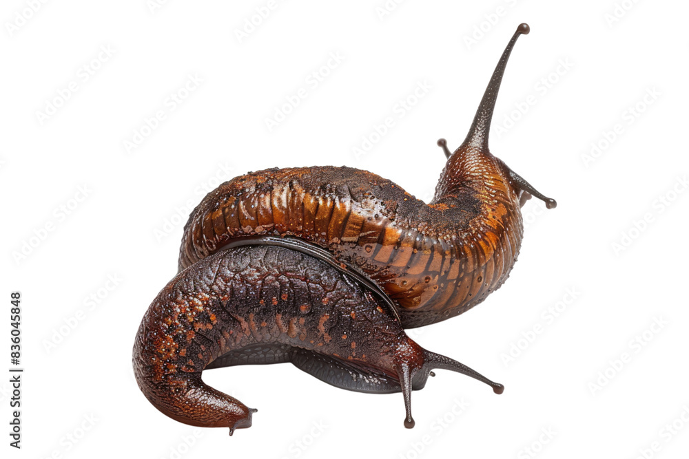 Fascinating world of slugs isolated on transparent background Stock ...