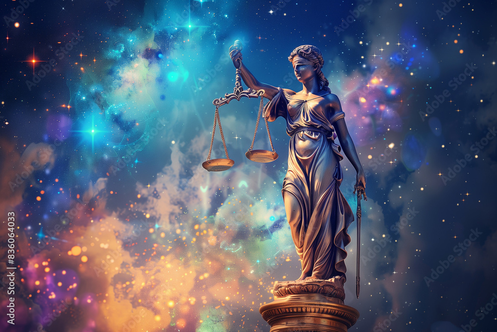 wallpaper of spiritual astrological zodiac sign libra Stock Photo ...