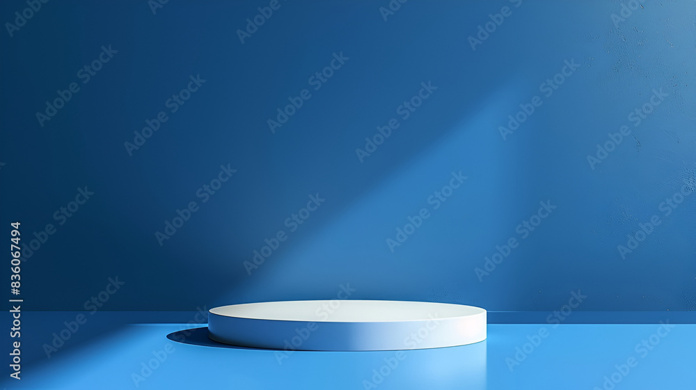 abstract blank podium in emty room with spotlight - 3D Illustration ...