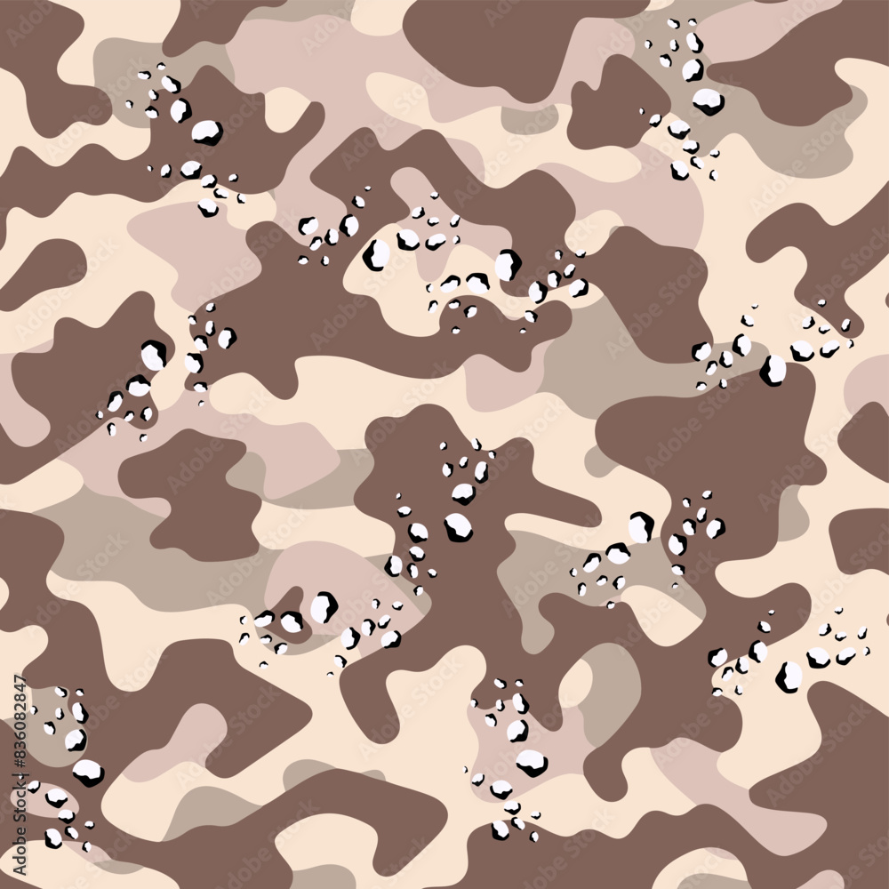 Seamless Tan Desert Sand Color Camo Texture Pattern Vector Repeating ...