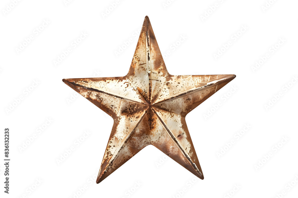 Rusted metal star decoration with a worn and vintage look, perfect for ...