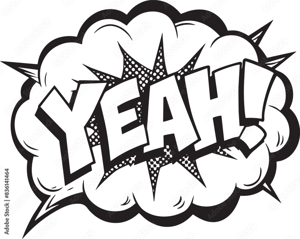 Cartoon comic book text clouds. Comic pop art book . Creative retro ...