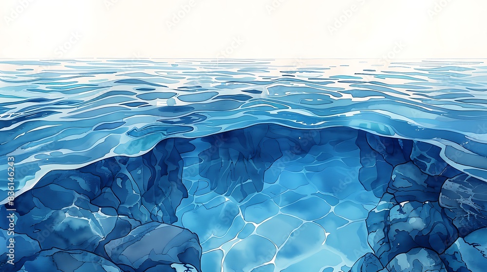 Abstract swimming pool image using line drawing techniques and using ...