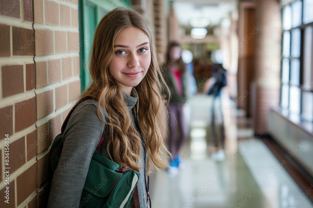 Female student going for class in high school, Empowering Female ...
