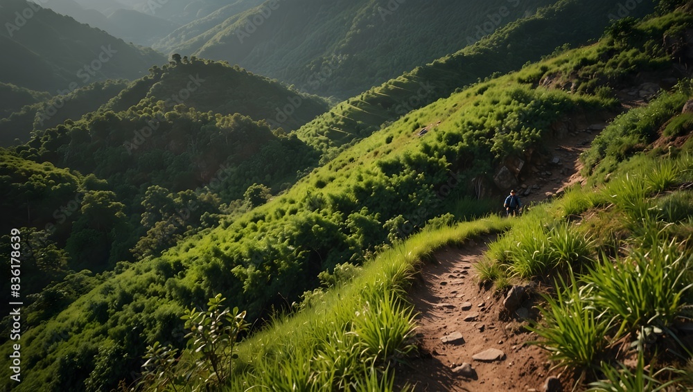 tale of adventure tracing the winding trails of the greenery mountain ...