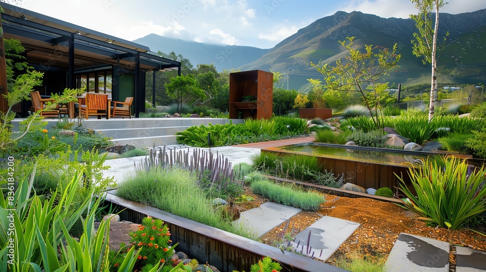 Sustainable green spaces for ecofriendly homes, close up on composting ...