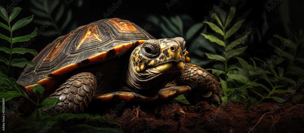 Eastern Hermann's tortoise, known as the European terrestrial turtle ...