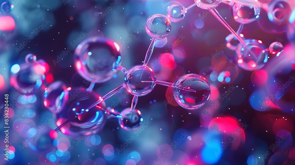 Visual representation of ionic bonding with charged particles ...