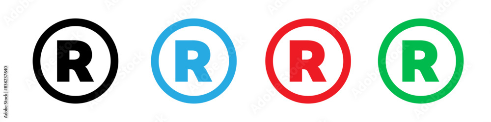 Poster Registered trademark symbol logo set vector – Wall Art | UkPosters