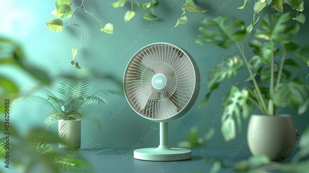 Eco Friendly Cooling Fan with Leaf Inspired Design for Sustainable ...