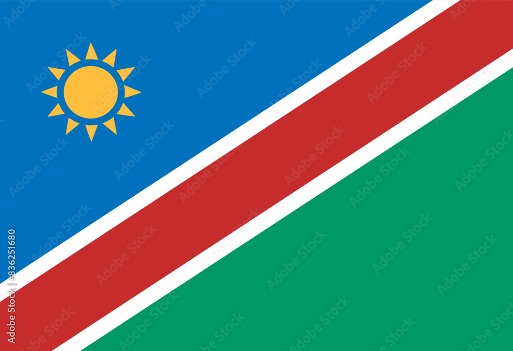 amazing Namibian flag illustrator country flags Stock Vector | Adobe Stock