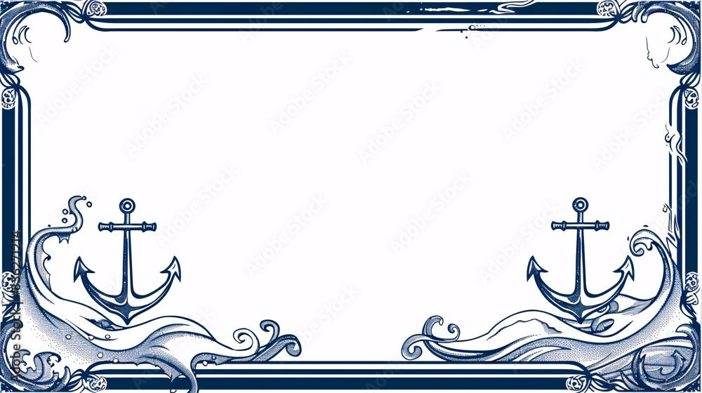 A frame for a card game with a white background. The border is a sleek ...