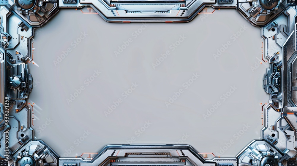A frame for a card game with a white background. The border is a ...