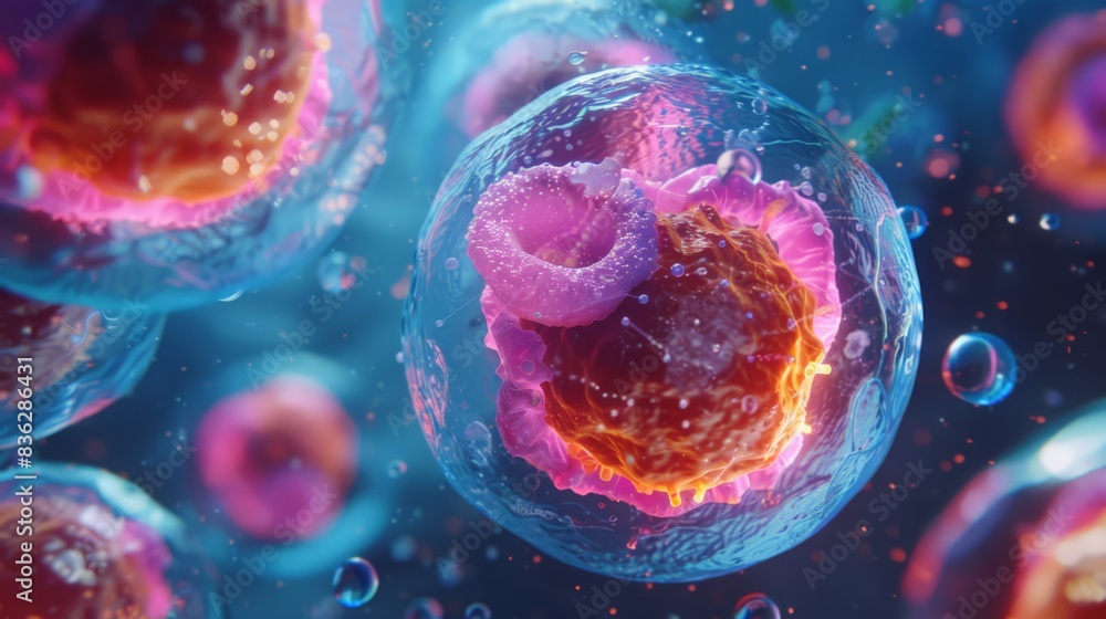 Nucleus in animal cells: Highlight the differences between the nucleus ...