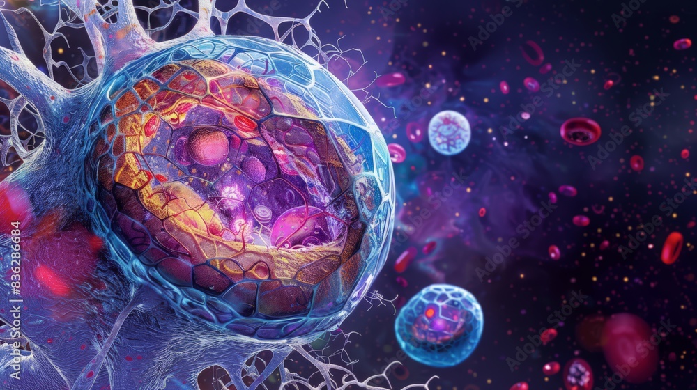 Nucleus in eukaryotic cells: Describe the unique features of the ...