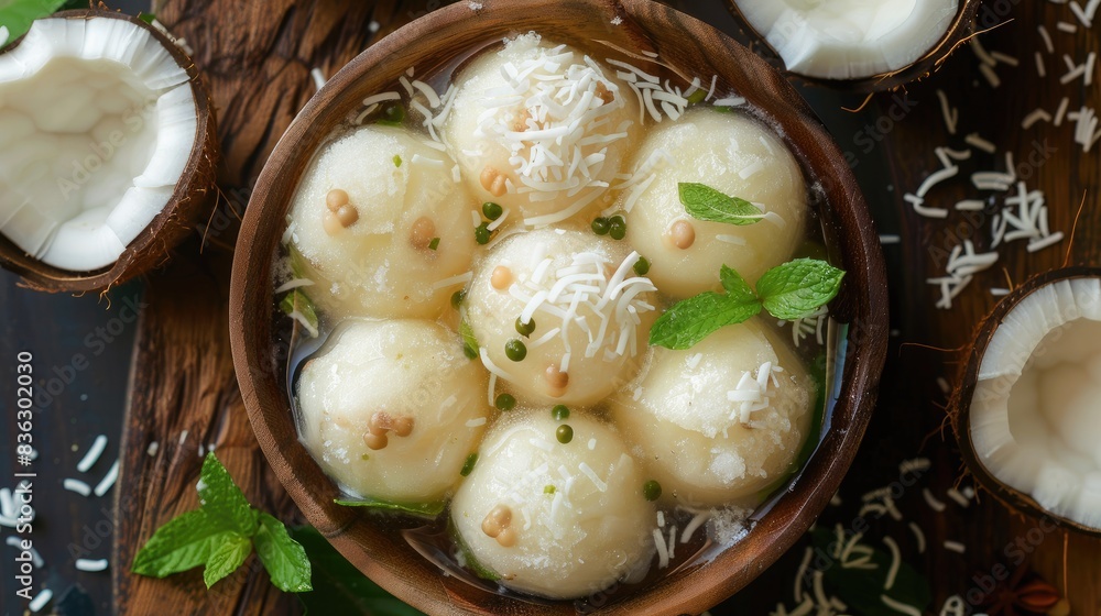 Coconut and Mung Bean Ice Drops A Popular Filipino Dessert made with ...