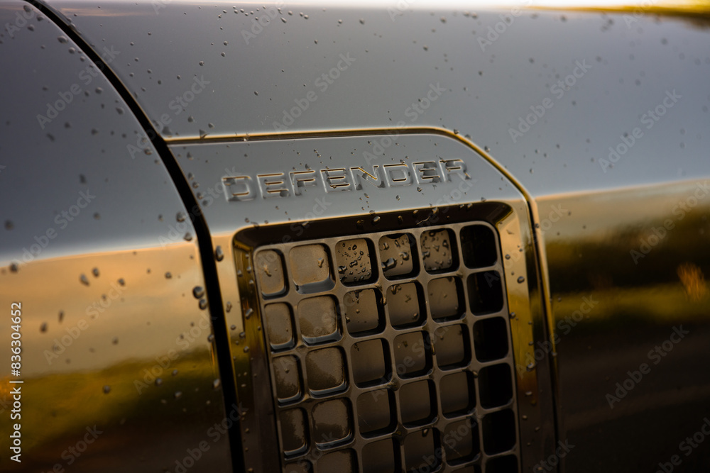 Gaydon, Warwick, UK June 2024: New Land Rover Defender Detail. Panel ...