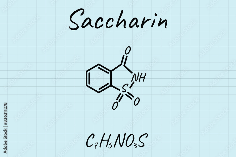 Chemical formula of Saccharin, back to school background Stock Vector ...