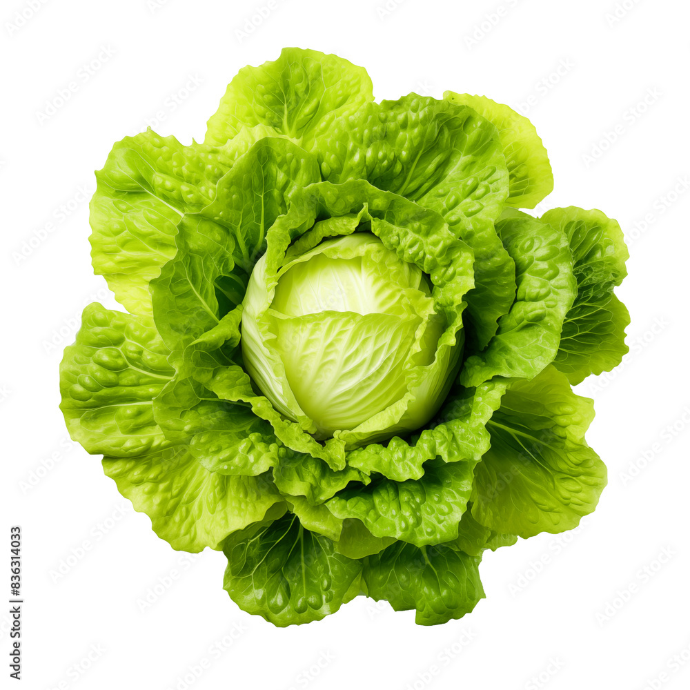 lettuce vegetable food diet healthy eating top view isolated on ...