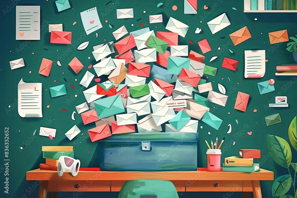 Overflowing inbox, A visual representation of the overwhelming workload ...