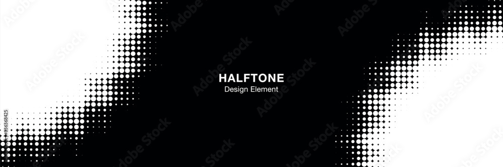 Halftone frame. Design for poster, invitation, gift card, coupon, book ...