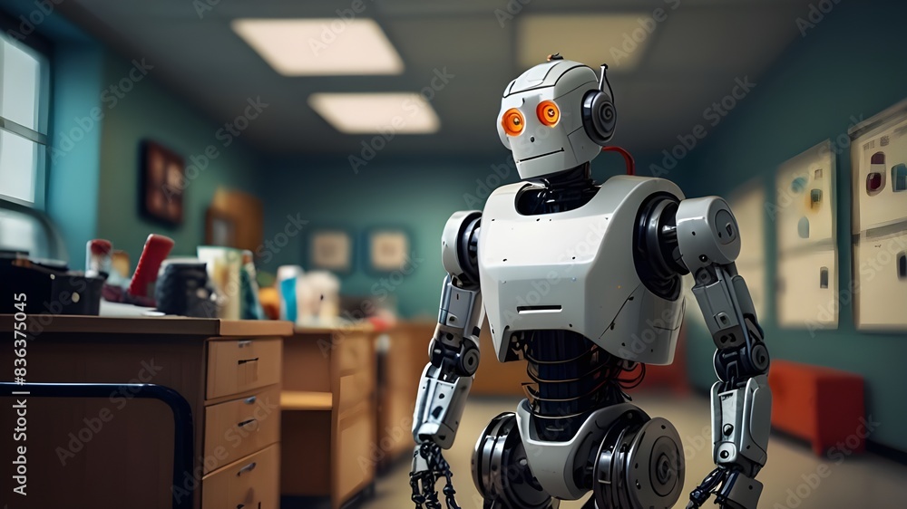 Digital Dynamos: Futuristic Robots Leading the Way, AI-generated image ...