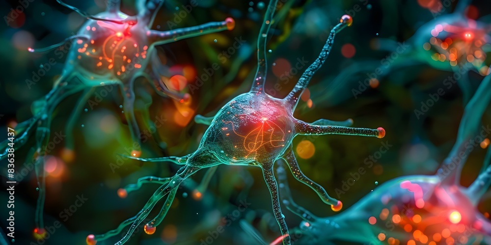 The Process of Neurogenesis Stem Cells Dividing and Maturing into New ...