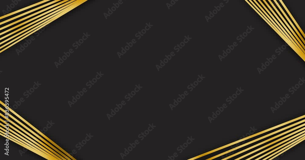 curved golden lines abstract motion. golden line elements. Realistic ...